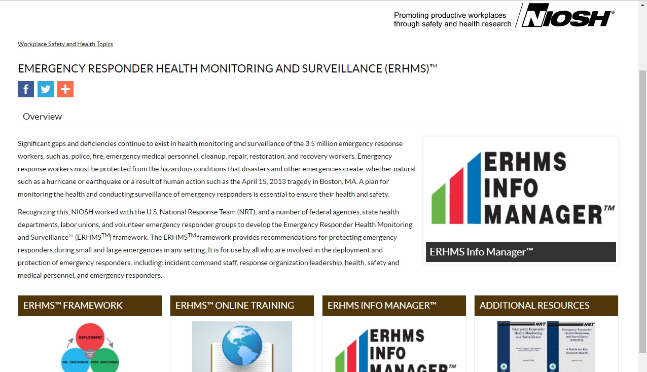 NIOSH Develops Software for Emergency Responder Health and Safety | EHS ...