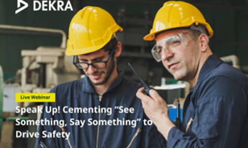 Speak Up! Cementing "See Something, Say Something to Drive Safety | EHS ...